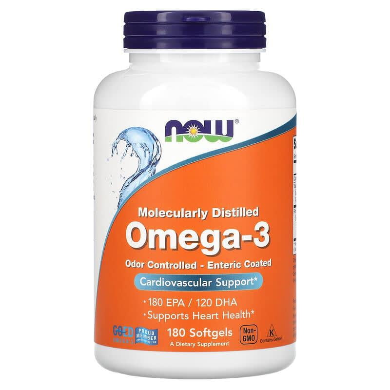 Suplementos NOW Foods Omega-3 180 EPA/ 120 DHA 180 cápsulas blandas ...