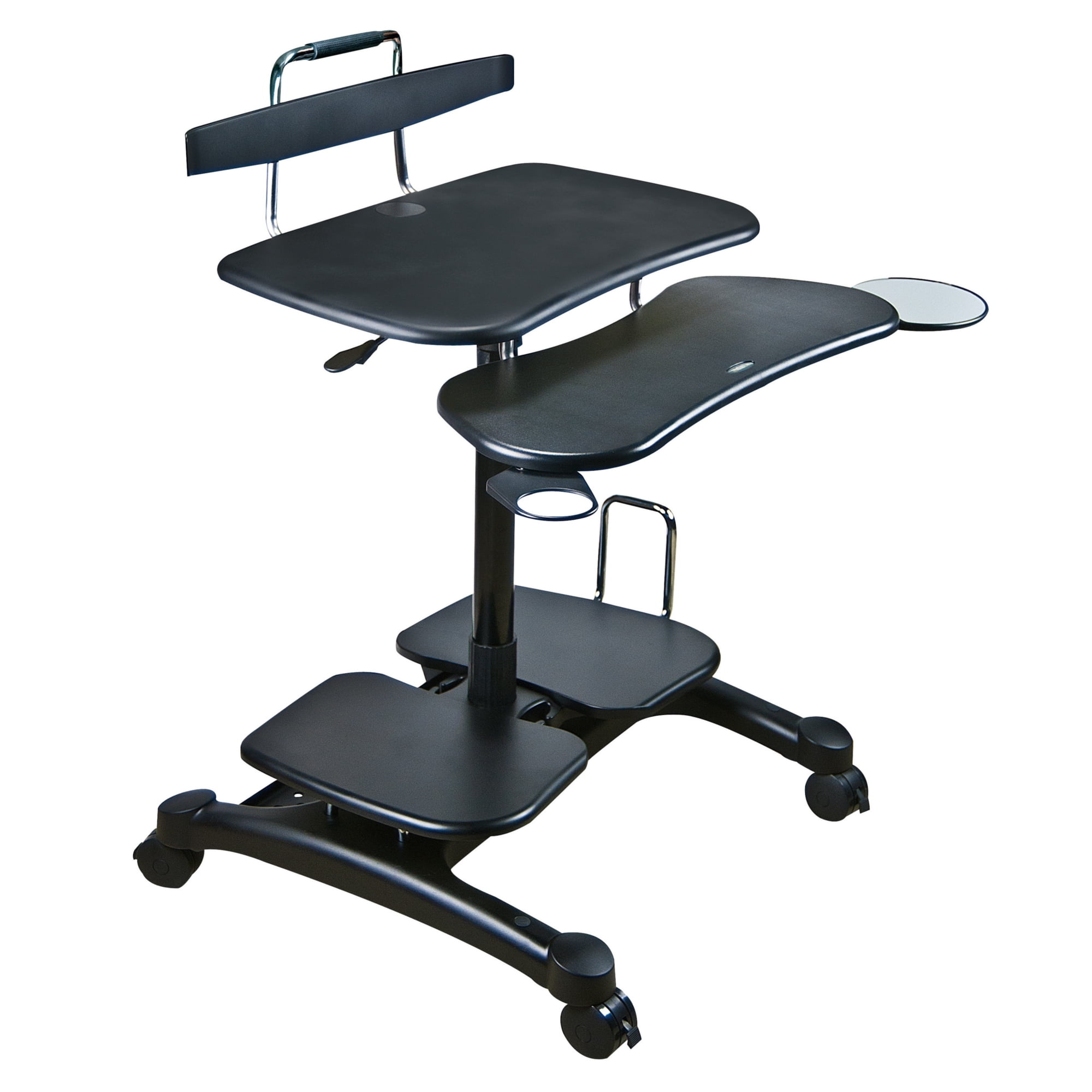 Aidata PCC004P Sit/Stand Mobile PC Workstation with Monitor Shelf ...