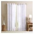 Sheer Curtain Panel - Burnout Branch Design, 50x84 Inch, Silver Grommet ...