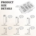 250pcs 6 Sizes Safety Pin Large and Small Safety Pins Assorted Sturdy ...