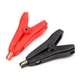 2PCS Copper Plated Gold Two-level test clip Four-Clamp for Kelvin Black ...