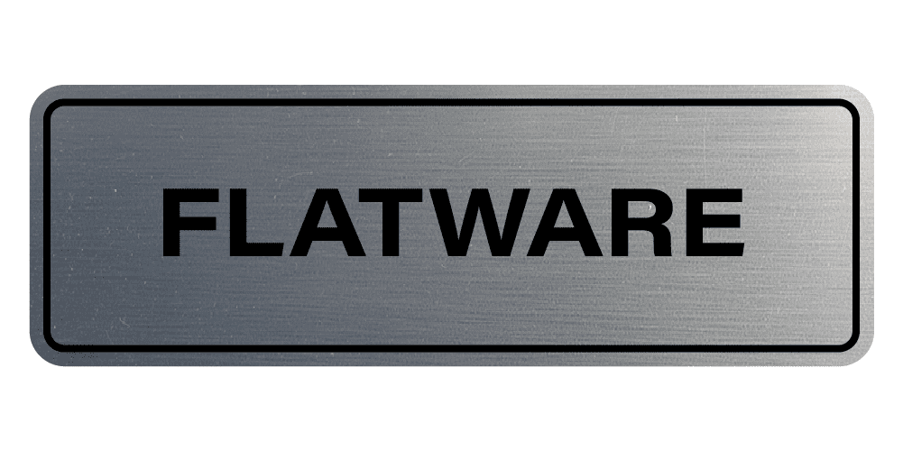Signs ByLITA Standard Flatware Sign (Brushed Silver) - Large - Walmart.com