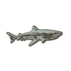 Zeckos Wood Shark Wall Hook Rack and Metal Accents Ocean Décor 33 inch ...