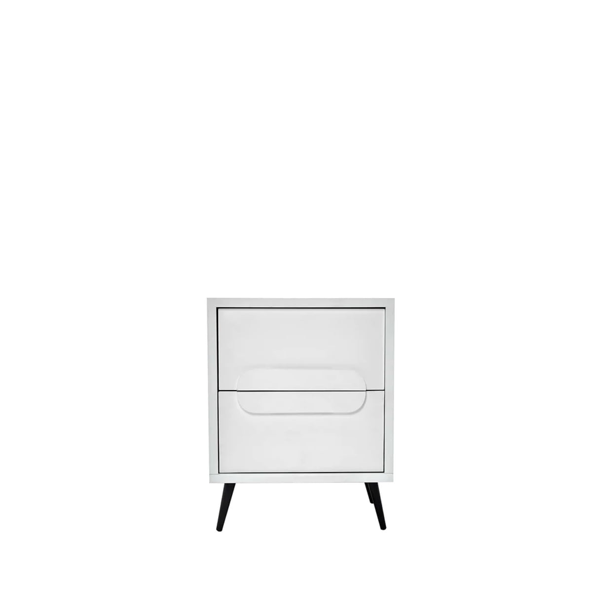 Buró Color Blanco ALTEREGO DESIGN con 2 Cajones Soporte Metálico y ...