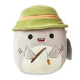 Squishmallows 8 inch Gordon the Grey Shark with Bucket Hat Holding ...