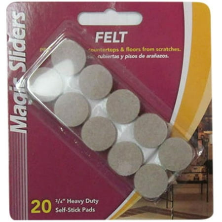 Magic Sliders 63215 0.75 in. Oatmeal Round Heavy Duty Self Stick Felt ...