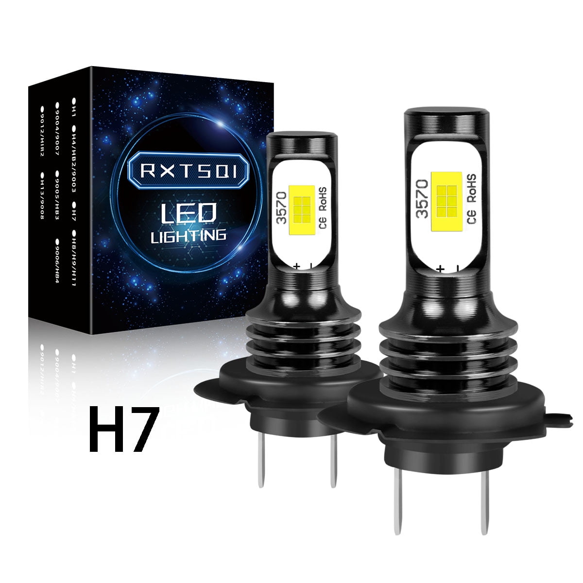 For Mercedes-Benz ML350 2003-2005 6000K H7 LED Headlight High/Low Beam ...