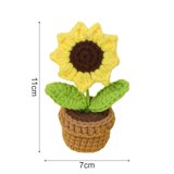 Purple Puff Flower Potted - Mini Yarn Pot - Walmart.com