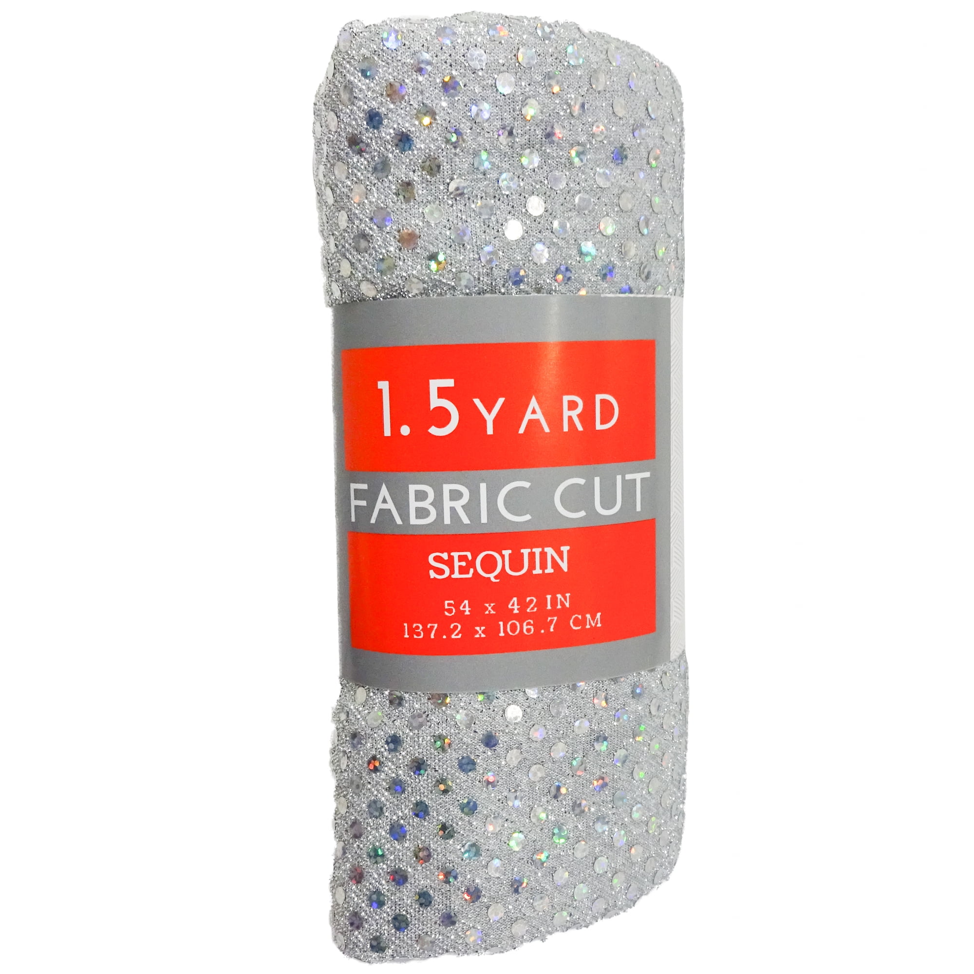 Shason Textile 37.5” x 1.5 Yards Wide 3mm Spangle Knit Sequin ...
