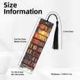 Bookshelf Library Patterns Art Aluminum Metal Bookmark with Tassel ...