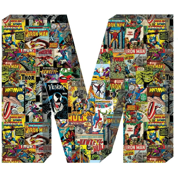 Marvel Retro Comics Wood Letter 'M' with hooks - Walmart.com - Walmart.com
