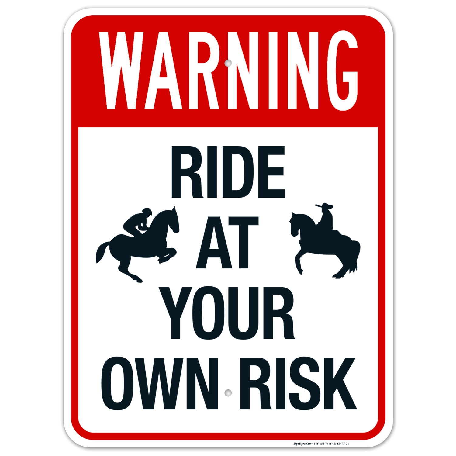 Warning Ride At Your Own Risk Sign, - Walmart.com