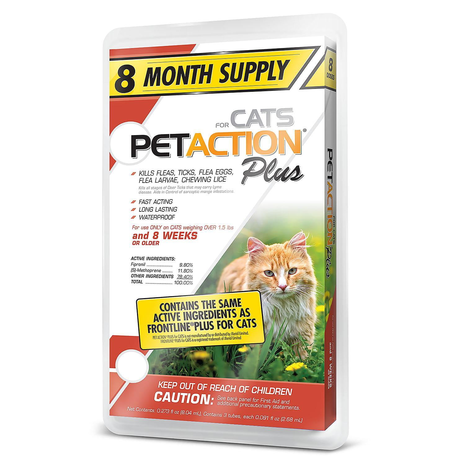 Pet Action Plus Flea And Tick Treatment For Cats For Sale Online ...