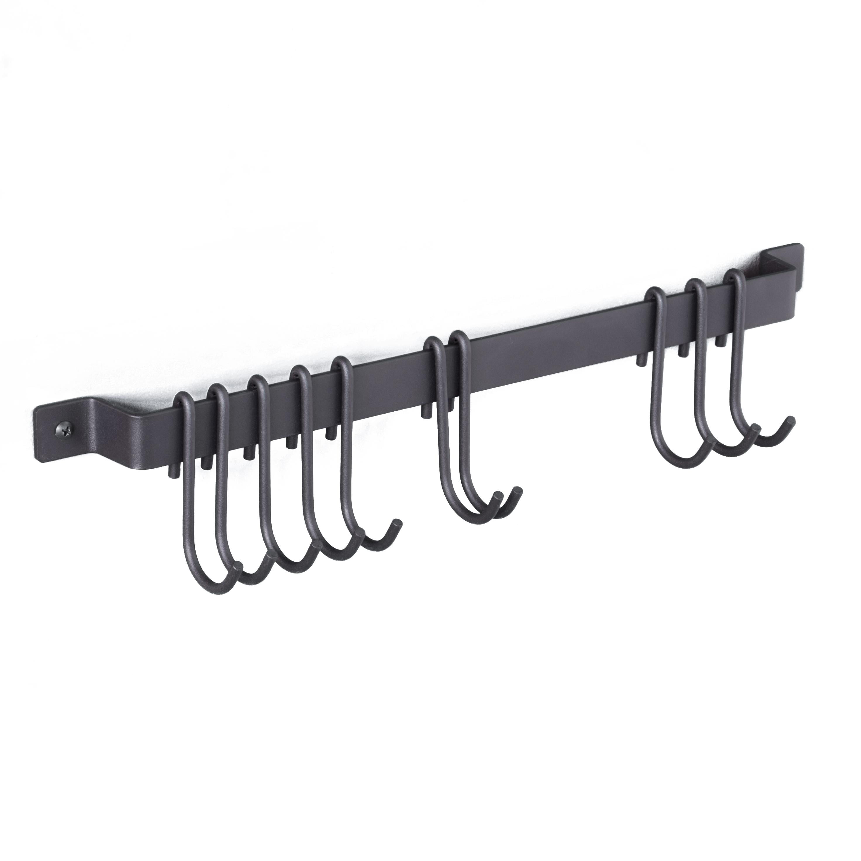 Wallniture Casto 17" Kitchen Rail with 10 Shape S Hooks for Kitchen ...