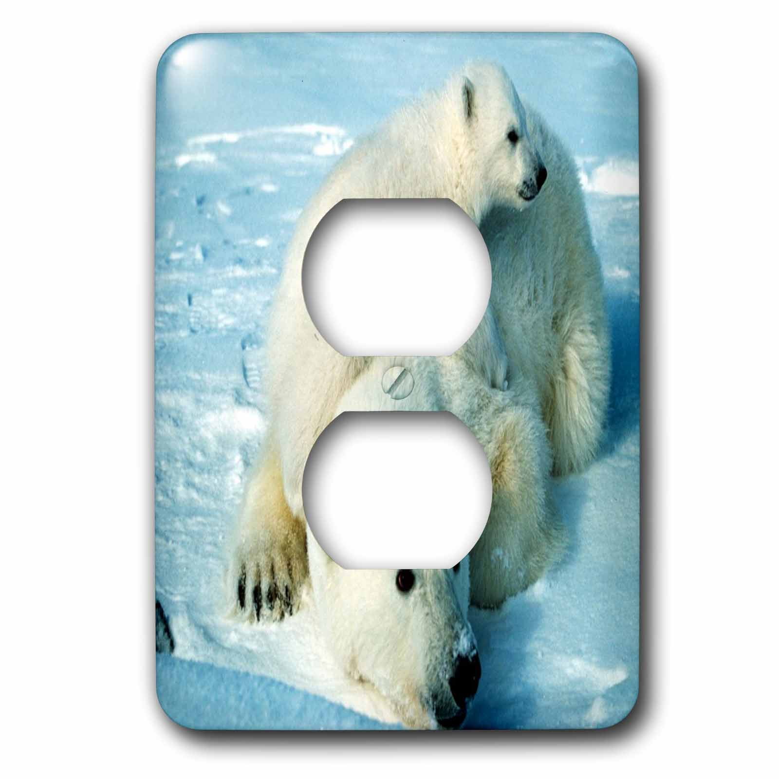 Playful Polar Bear n Her Mom.jpg 2 plug outlet cover lsp-98619-6 ...
