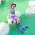 2026 Girls Swimming Mermaid Tail Sets Kids Mermaid Swimsuit Beach Wear ...