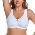 Women's Cotton Bra Seamless Unlined Plus Size Comfort Full Coverage Bra 46C - Walmart.com