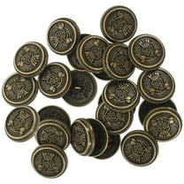 20pcs 1Inch Brass Flat Round Buttons Metal Buttons with Shank for ...