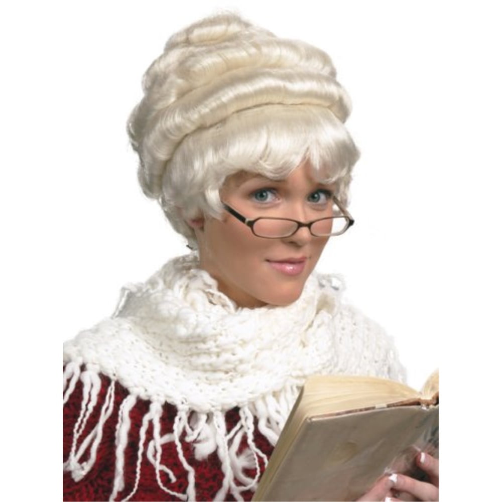 Mrs Santa Wig - Stylish - White - Colonial - Costume Accessory - Adult ...