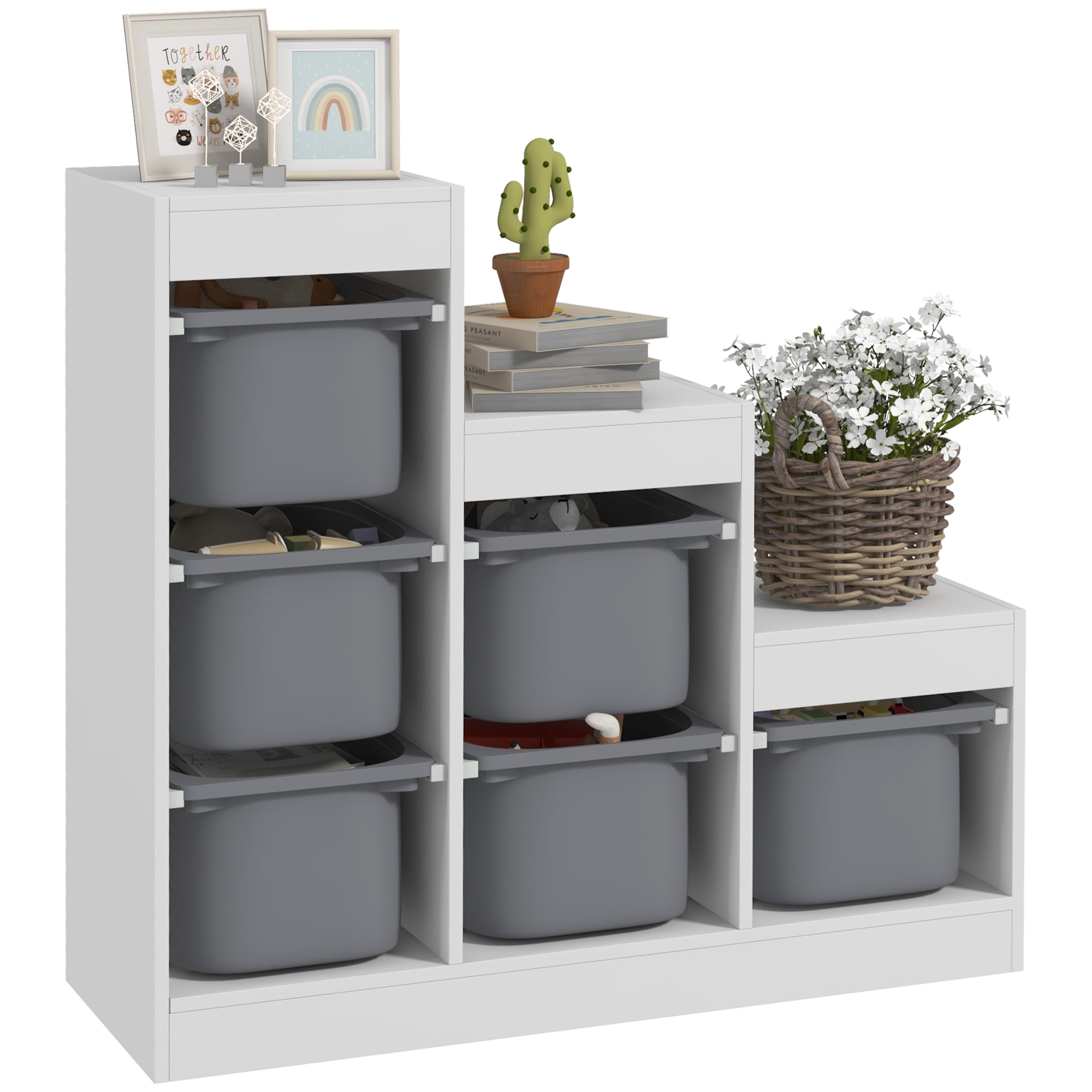 Click here for Qaba Toy Storage Organizer Kids Bookshelf With 6 P... prices