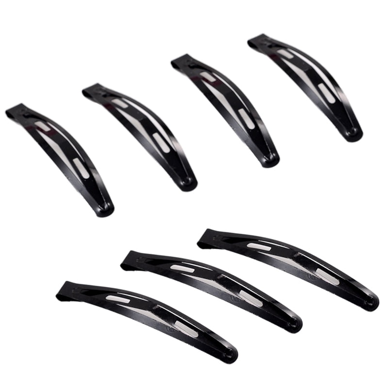 20 x Large Black Metal Snap Hair Clip Barrettes 78mm DIY - Walmart.com