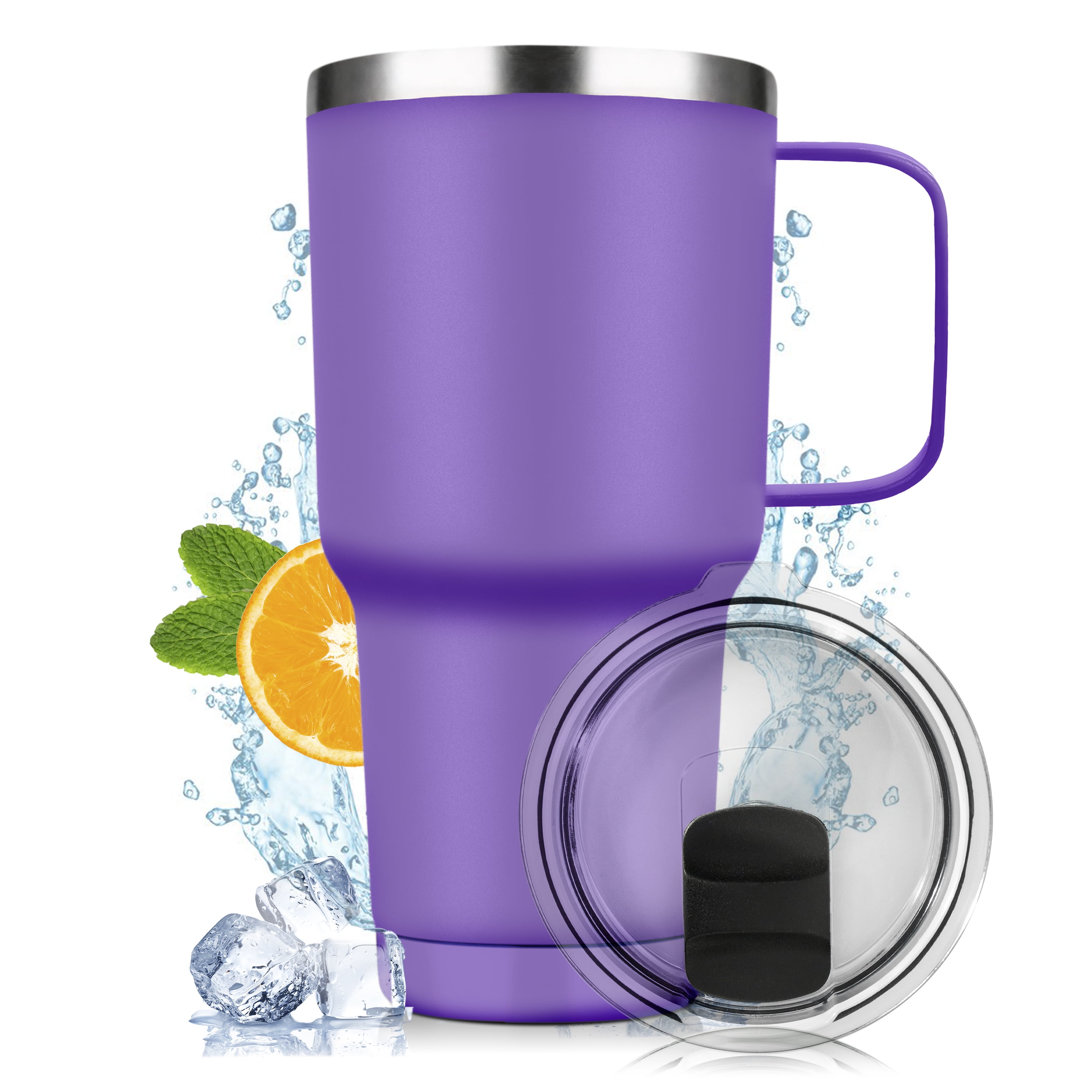 Termo De Acero Inoxidable Con Asa 30oz Con Tapa de Imán Evita Derrames ...