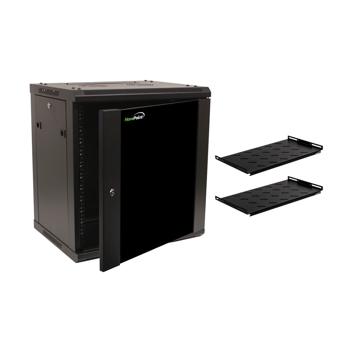 NavePoint 12U Wall Mount Network Server 19 Inch Cabinet Rack Enclosure ...