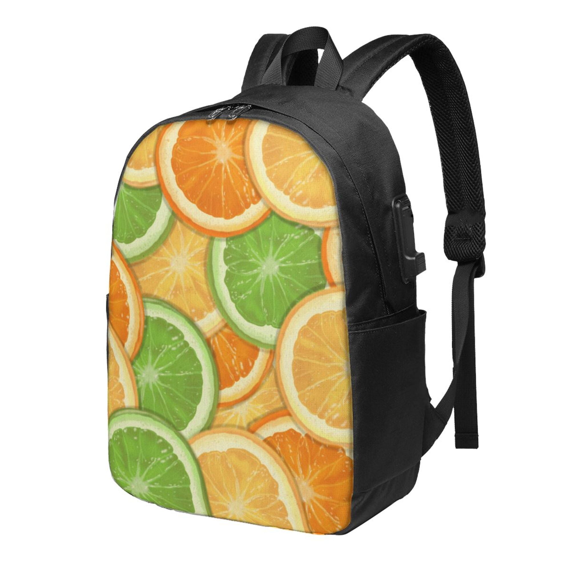 YFYANG 17" Laptop Backpack, Lemon Pattern Fashion Travel Work Backpack ...