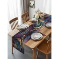 Burlap Table Runner 90 Inches Long, Coastal Night Moon Ocean Seascape ...