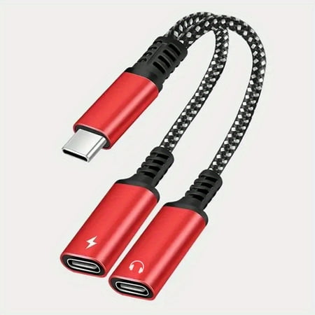 Headphone Extension Cable 2in1 PD60W Type C To Type C Female Earphone ...