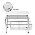 2 Tier Stackable Under Sink Cabinet Shelves Sliding Basket Organizer ...