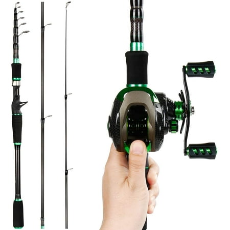 Baitcasting and eel Combos Lightweight Baitcaster Combo Portable Travel ...