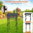 Folding Camping Table, Imountek Portable Carbon Steel Roll-Up Camping ...