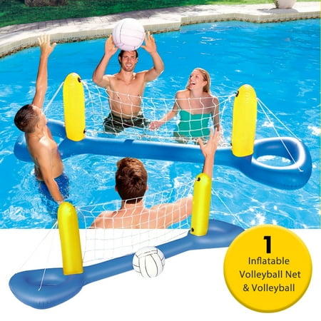 Inflatable Volleyball Net 96.1 x 25.2 inch Volleyball Inflatable Pool ...