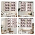 Boston Terrier and Floral Pink Pattern Blackout Curtains,Triple Weaved ...