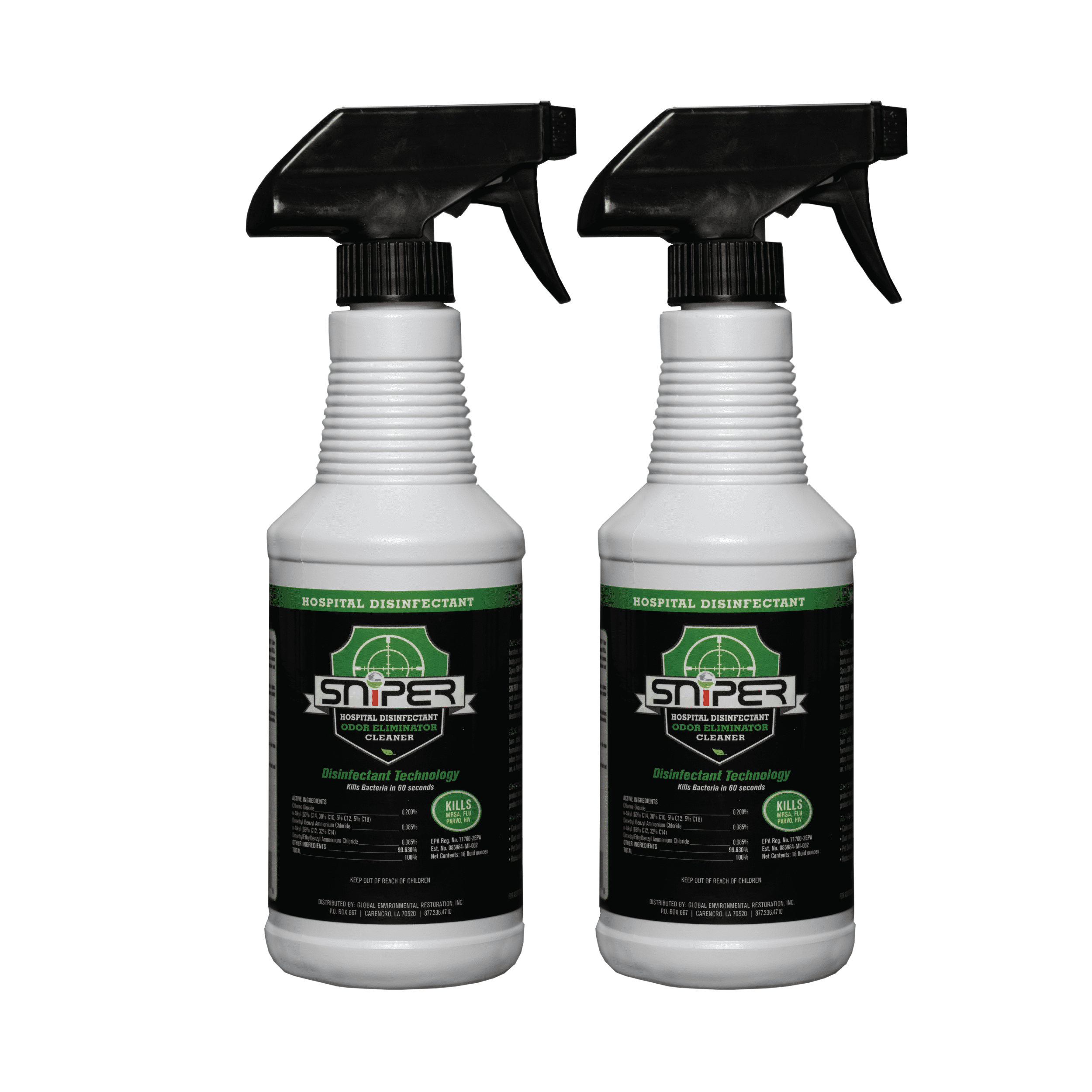 SNiPER Hospital Disinfectant, Odor Eliminator & All-Purpose Cleaner, 16 ...