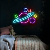 Planet Saturn neon sign,Planet Galaxy Neon Signs,UFO LED Neon Lights ...