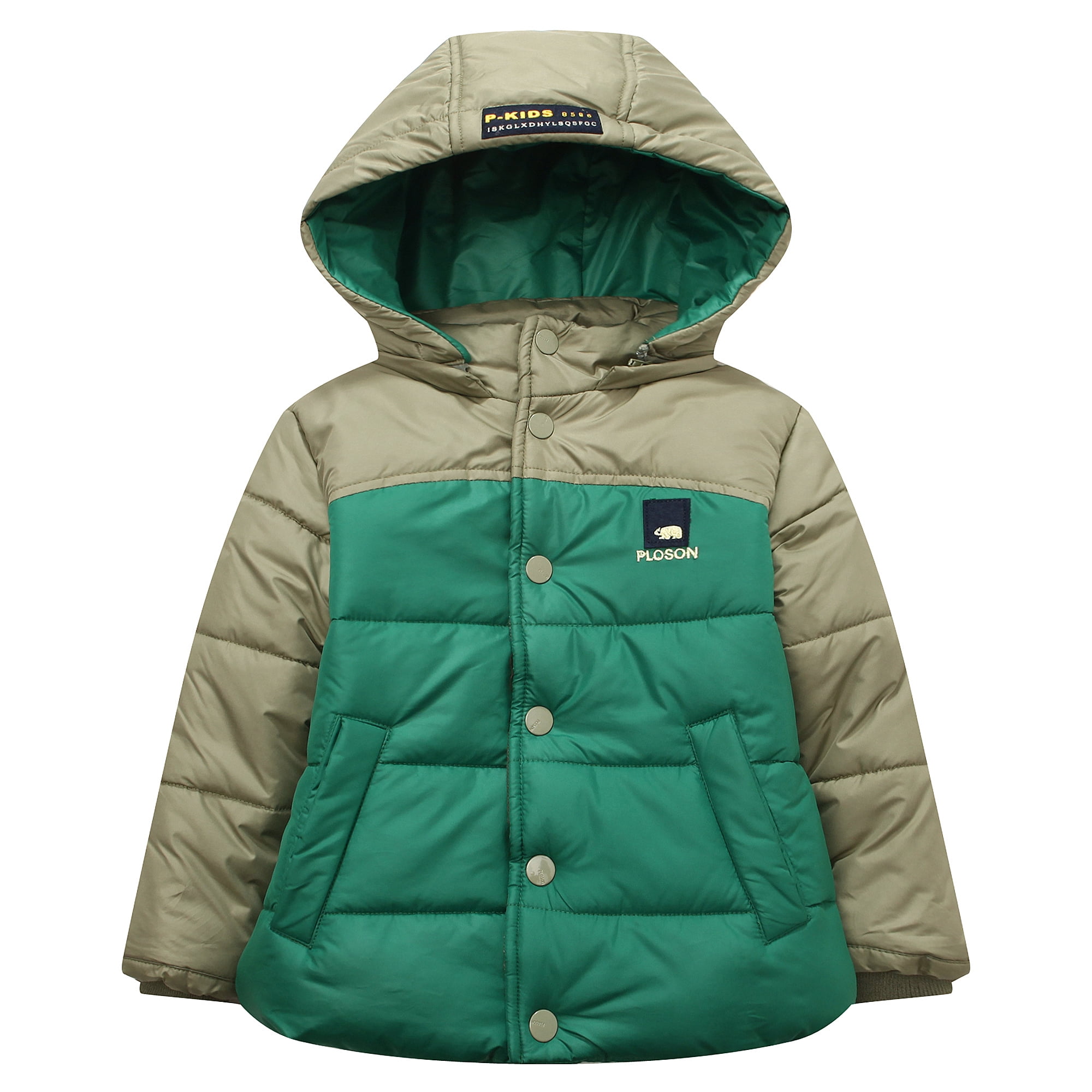 Richie House Little Boys Green Two Tone Color Padding Jacket 2/3 ...