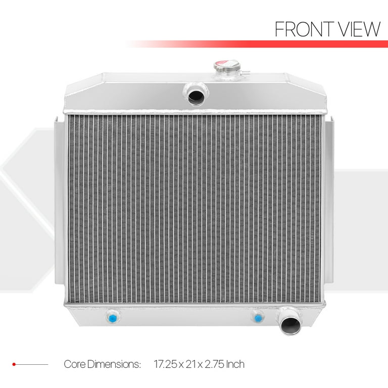 Aluminum Row Performance Radiator For 55-57 Chevy, 42% OFF