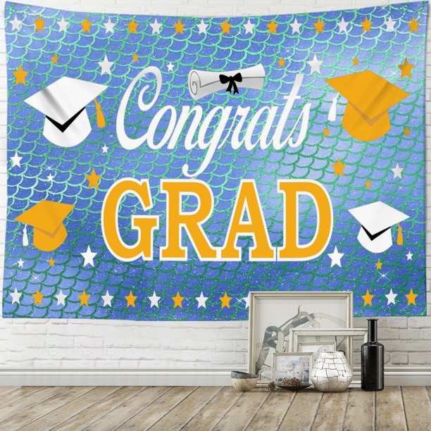 Congratulate Graduation Backdrop Class of 2023 Golden Glitter Bokeh ...