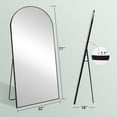 Ufurpie 71"×32" Arched Large Full Length Mirror with Stand Brushed ...