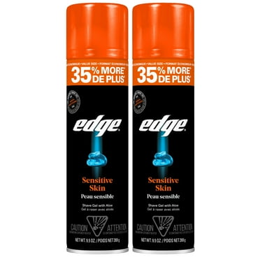 Edge Shave Gel for Sensitive Skin with Aloe, Moisturizing, 7 oz - Pack ...