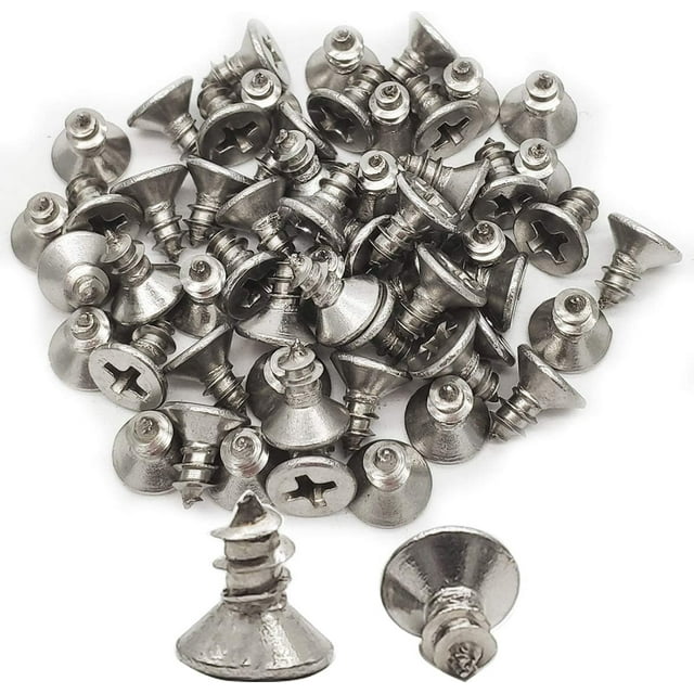 50Pcs M4x8mm Phillips Flat Head Self Tapping Wood Screws,304 Stainless ...