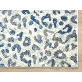 Abani Casa Collection Grey Cream 8' x 10' Leopard Print Modern Area Rug ...