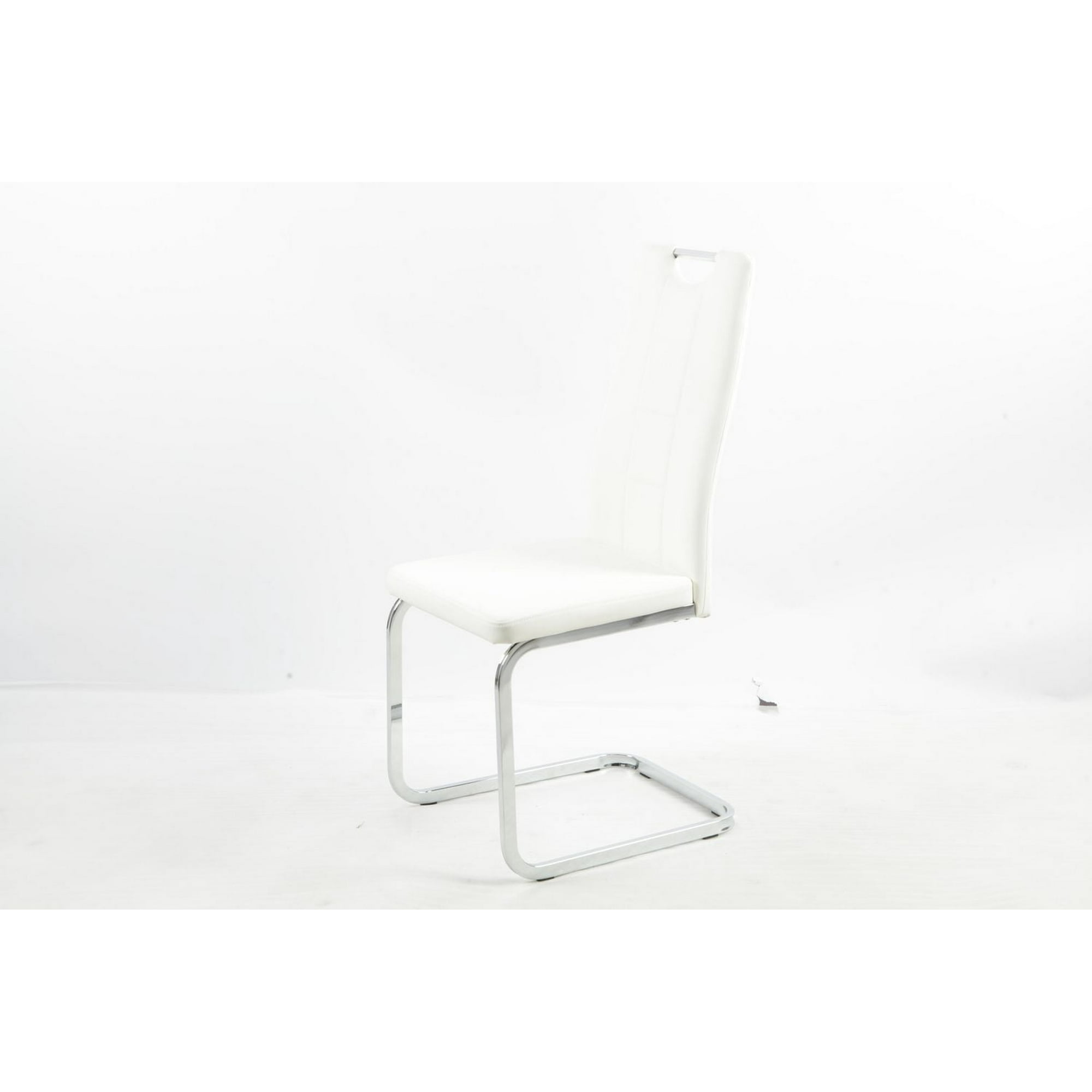Click here for Aerys Marie Dining Chairs With Chrome Base In Whit... prices