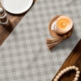 Beige Grid Table Runner 13x120 Inch Modern Minimalist Classic White ...