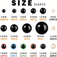 TUWAFE 408Pcs Safety Eyes for Crochet 6-30Mm Plastic Colorful Safety ...