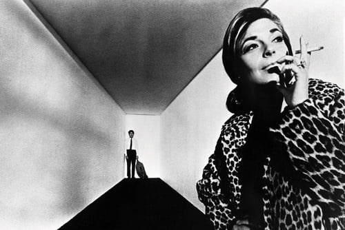 Anne Bancroft smoking cigarette and Dustin Hoffman in The Graduate ...