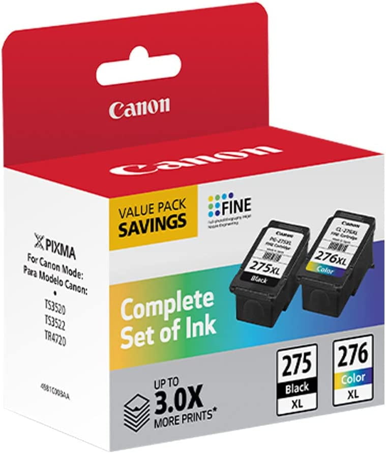 Canon Multicolor Ink for Printer PG-275 XL / CL-276 XL Compatible to ...