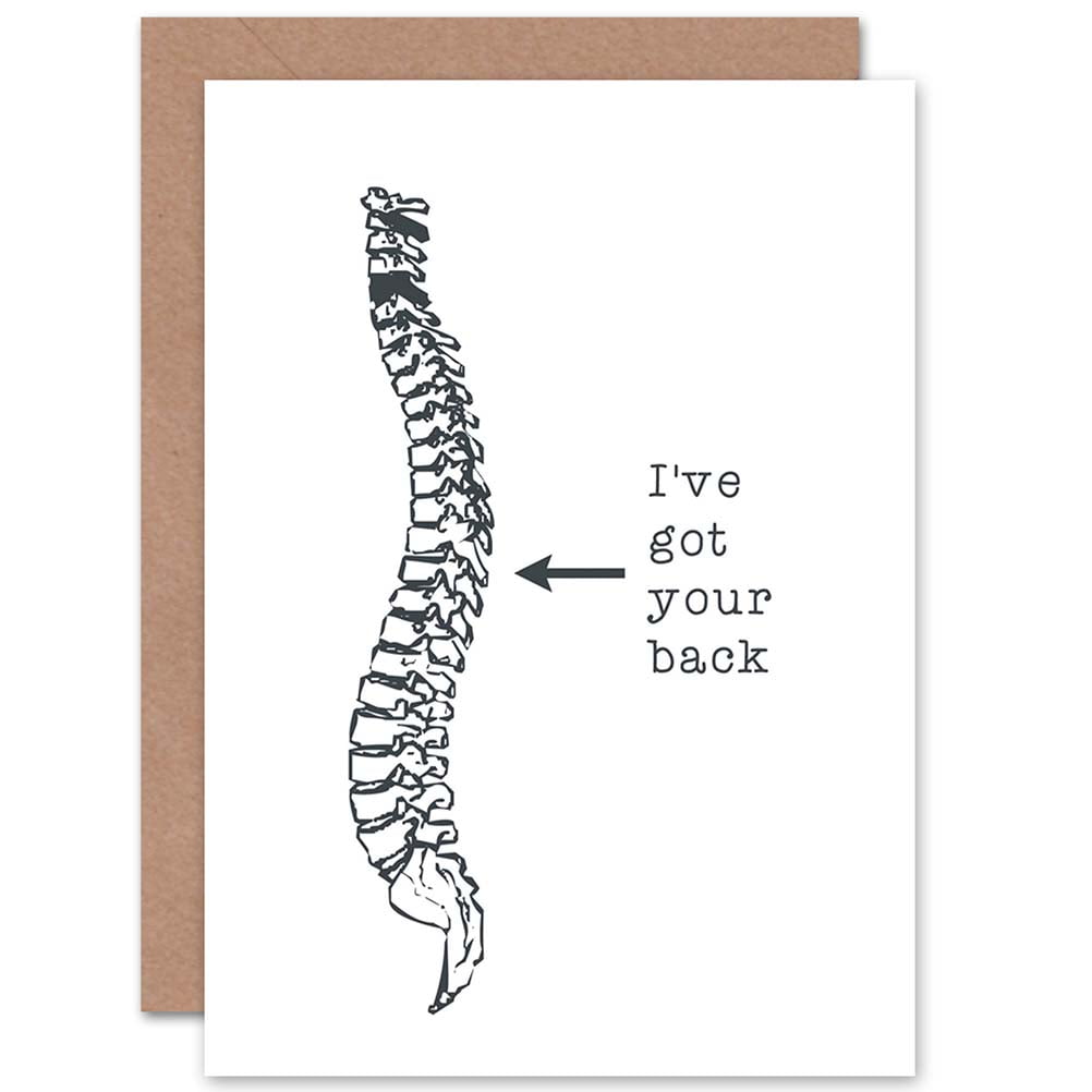 Romance Valentine Spinal Column Pun Funny Greetings Card Plus Envelope ...